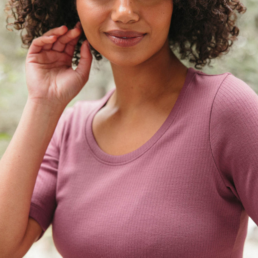 Celine Rib Merino Wool Elbow Sleeve Tee - Black – Celine Rib Elbow ...