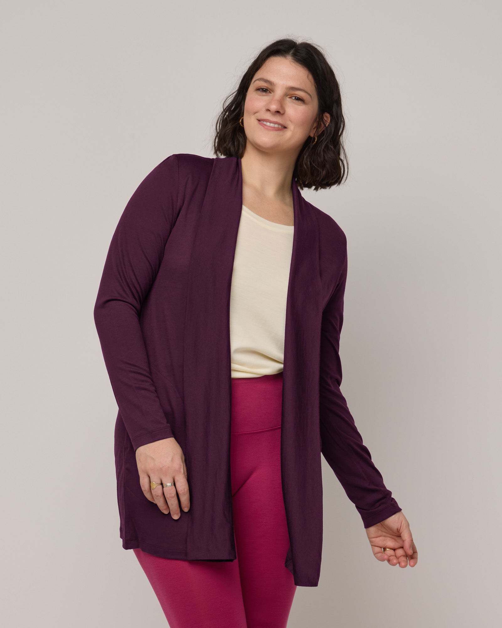 Landmark Merino Wool Cardigan - Marionberry – Landmark Cardigan | wool&