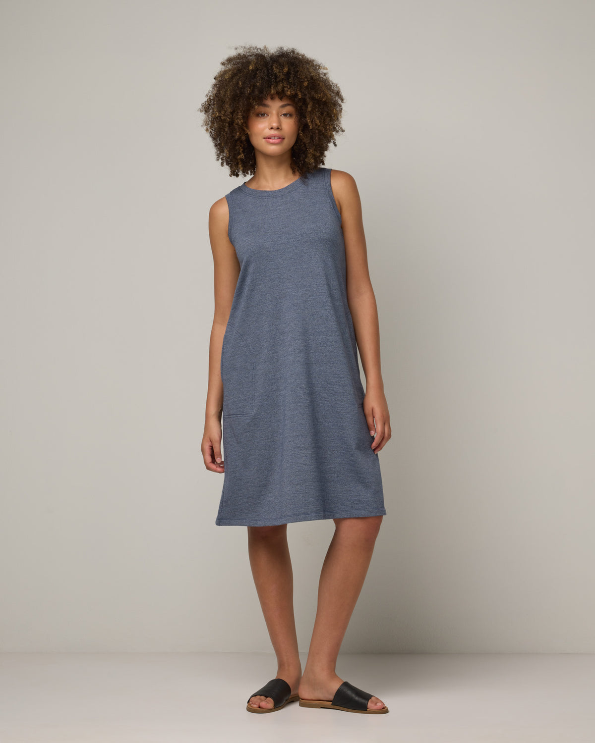 Sierra Merino Wool Tank Dress - Aurora Blue Heather – Sierra Tank Dress ...