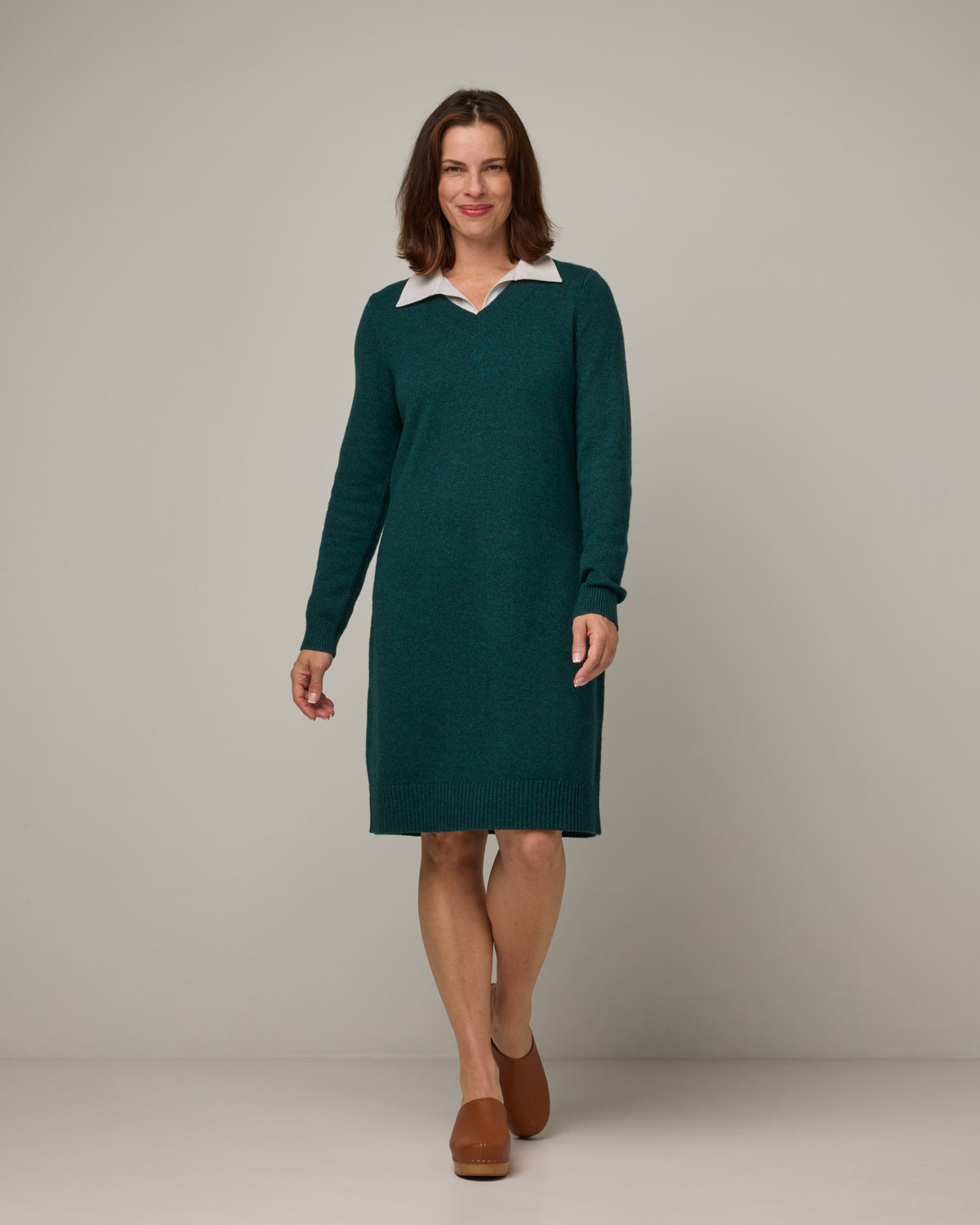 Jolene Merino Wool Sweater Dress - Pine Heather – Jolene Sweater Dress ...