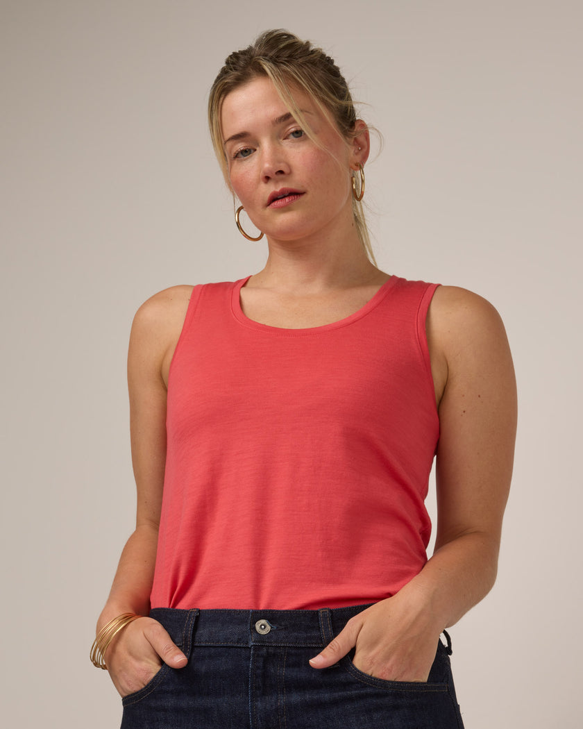 Livia 100% Merino Wool Fitted Tank - Fruit Punch – Livia 100% Wool Tank ...