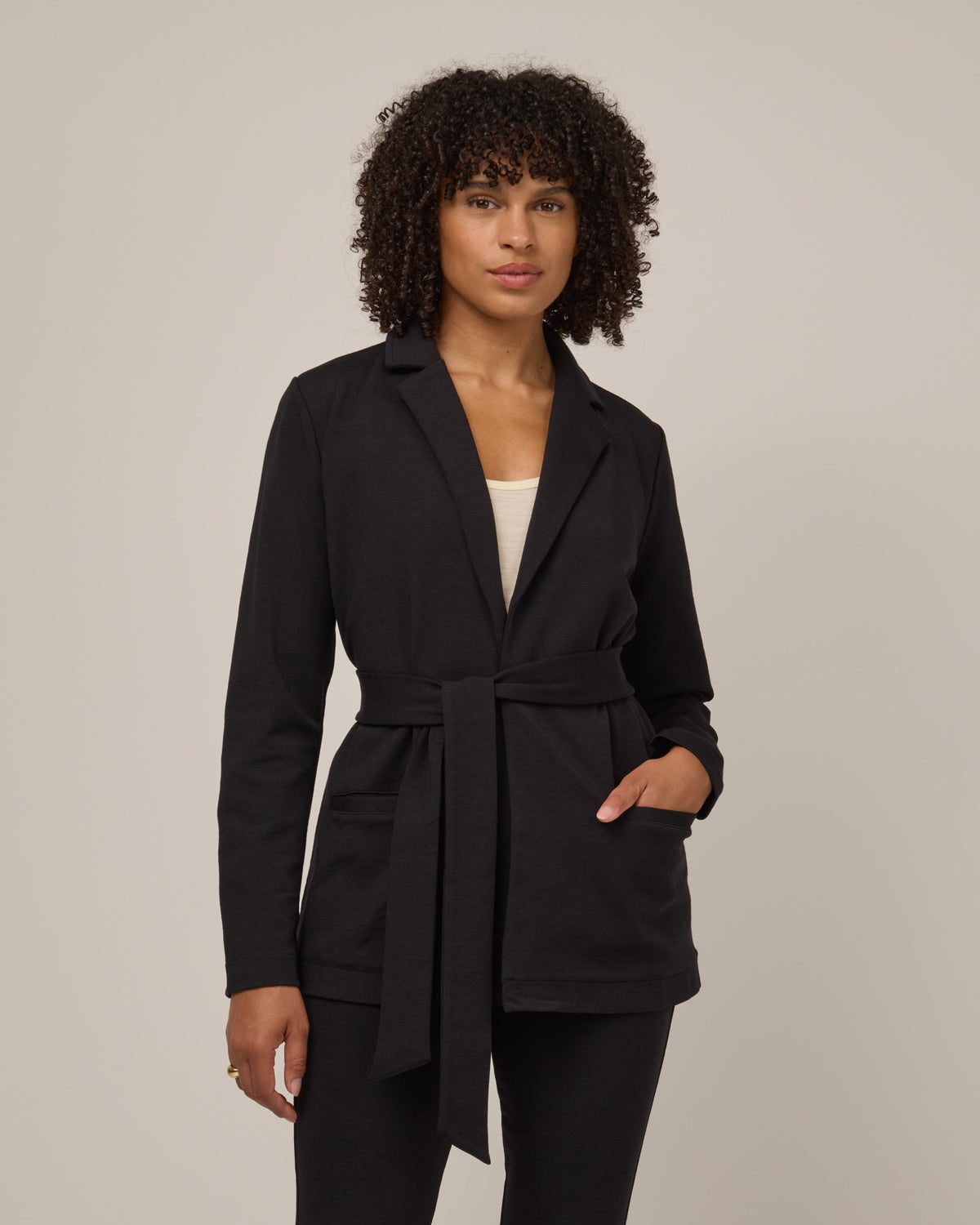 Kristen Merino Wool Blazer - Black – Kristen Blazer | wool&
