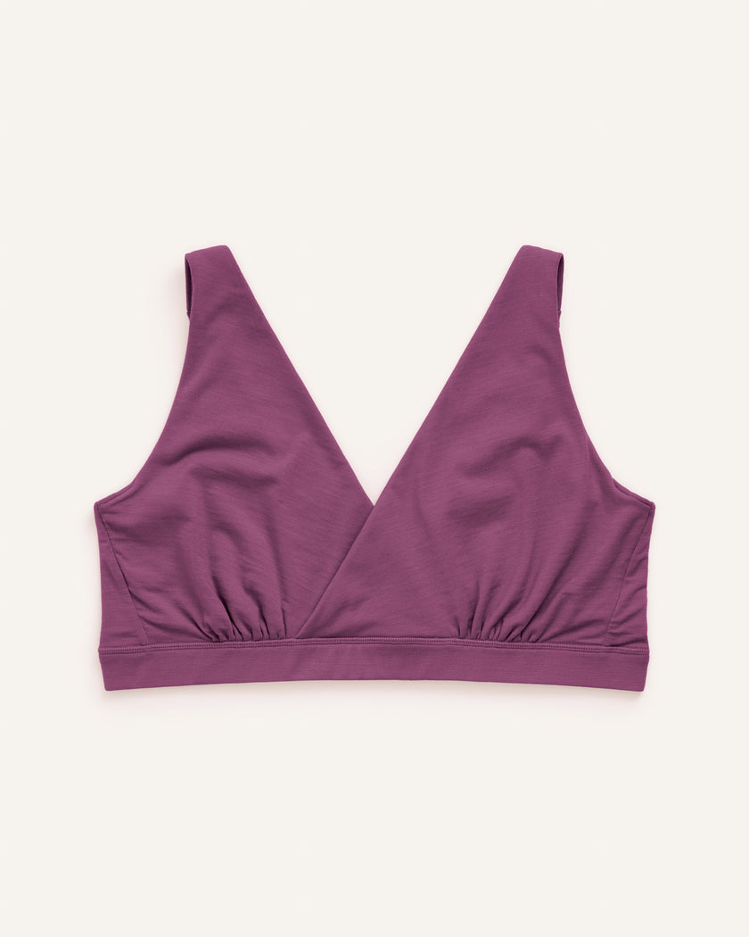 Roam Merino Wool Wrap Bra - Plum – Roam Wrap Bra | wool&