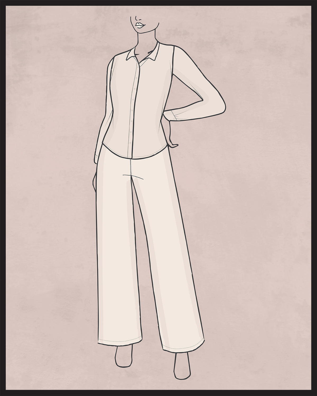 Woven Button Front Shirt (Design Studio) | wool&